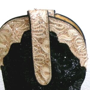 Ferrini | Shoes | Ferrini Leather Lace Sparkly Gold Black Overlay ...